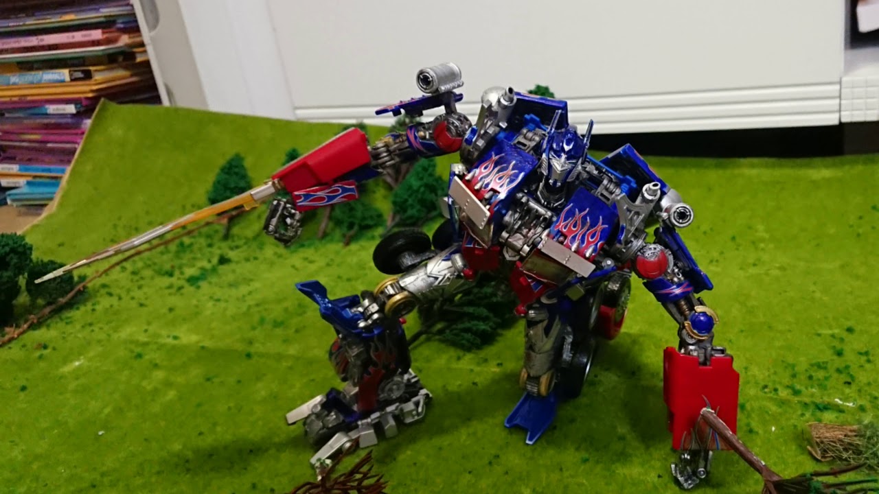Transformers Optimus Prime vs Megatron Starscream Grindor Forest Battle ...