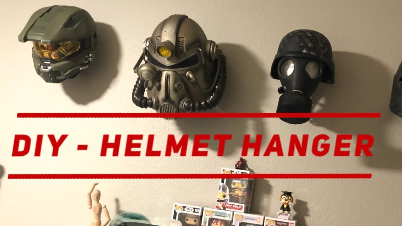 Helmet and Mask Hanger - DIY - YouTube