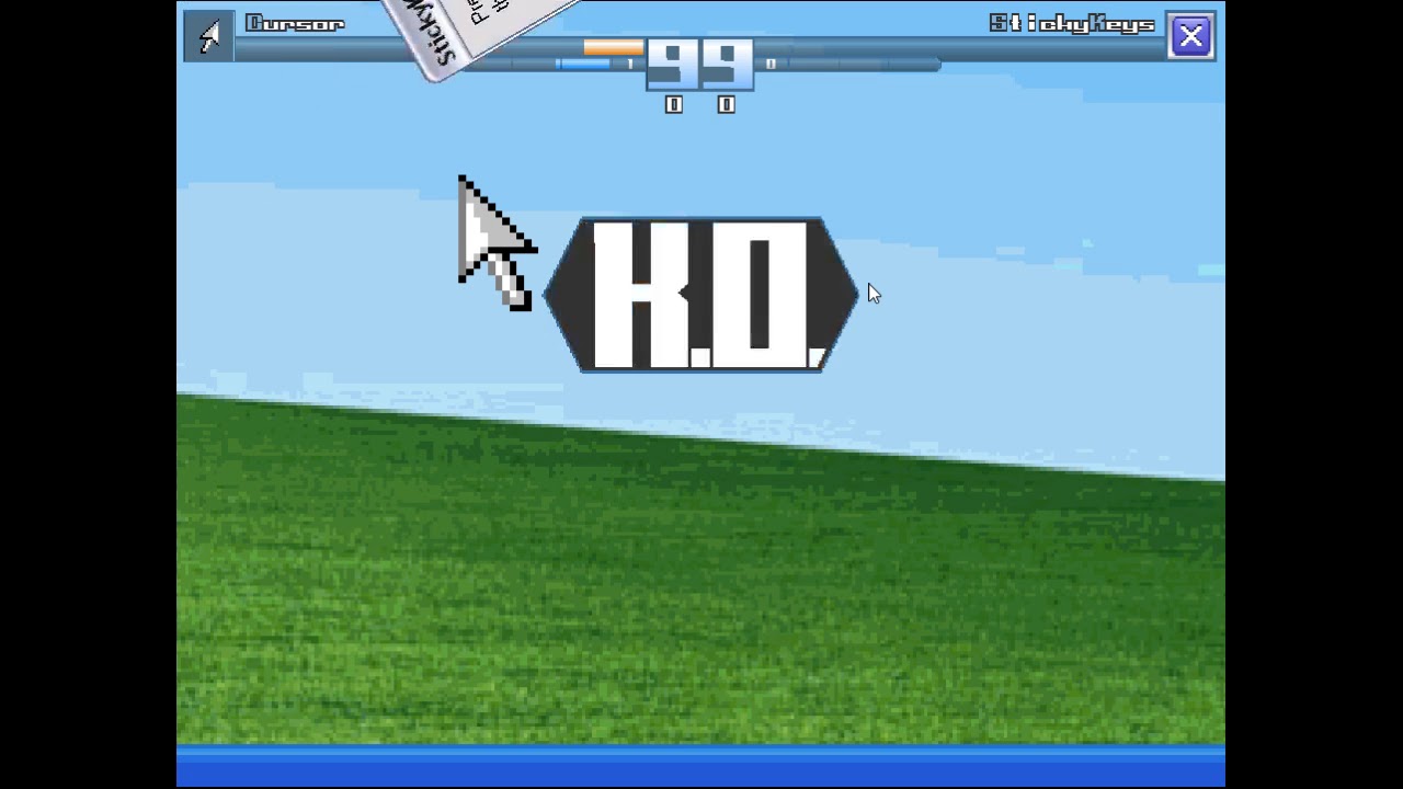cursor vs sticky keys (mugen) - YouTube
