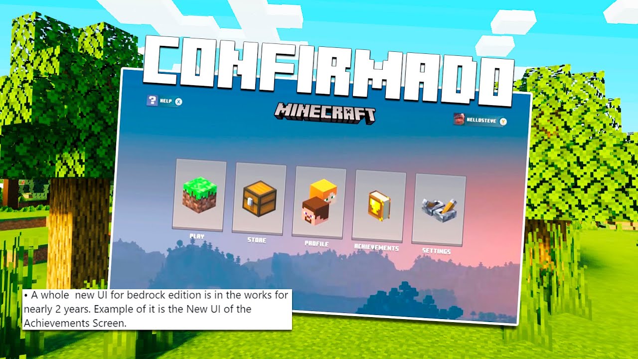 👉 CONFIRMADA LA NUEVA INTERFAZ DE MINECRAFT PE 👈 - YouTube