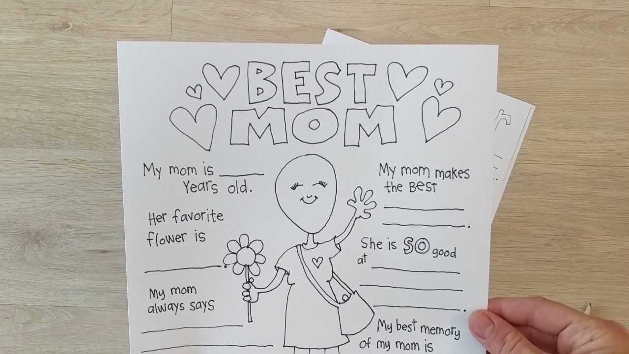 Mothers Day Interview Questions | Mothers Day Coloring Page | Mothers ...