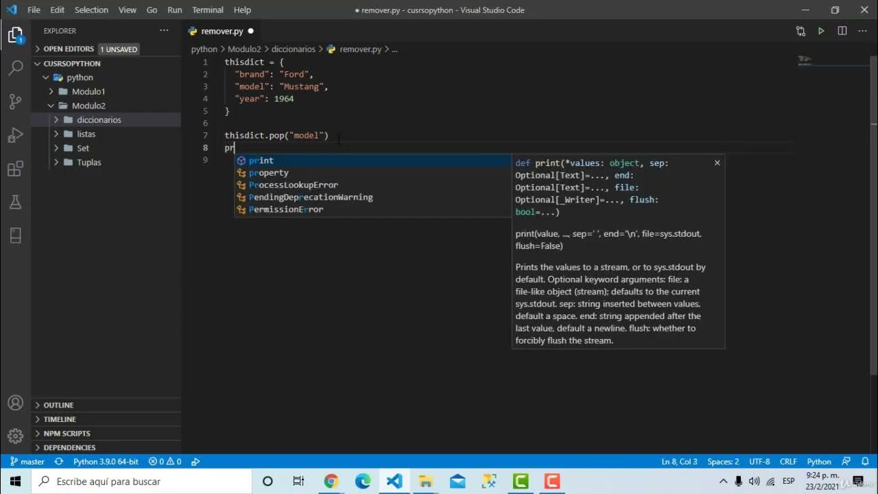44 Python Remover Elementos de Diccionarios 🐍 Cómo Eliminar Claves y Valores - YouTube