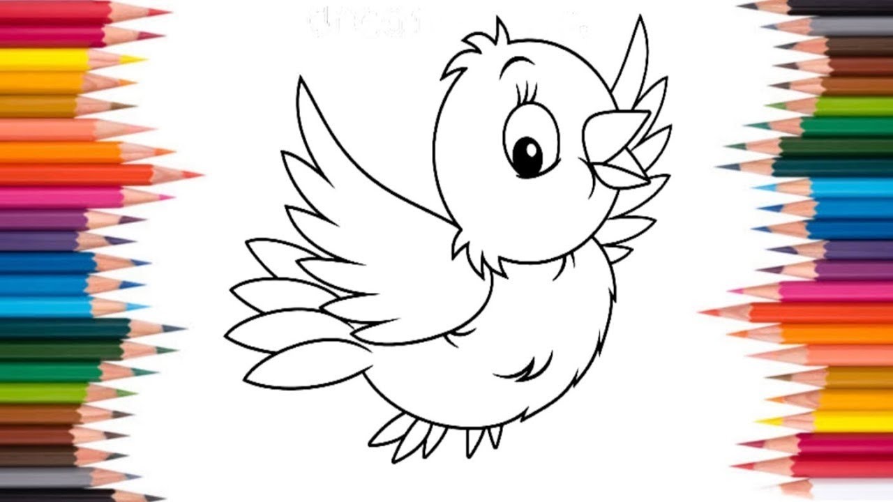 How to draw little cute sparrow for kids 🤩 easy draw step by step draw ...