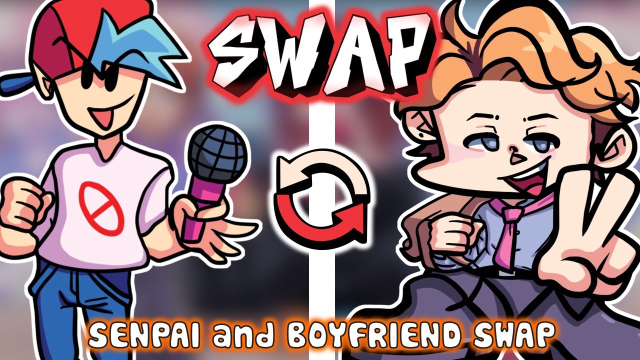 Friday Night Funkin', Senpai and Boyfriend Swap! [Art Hub VA] - YouTube