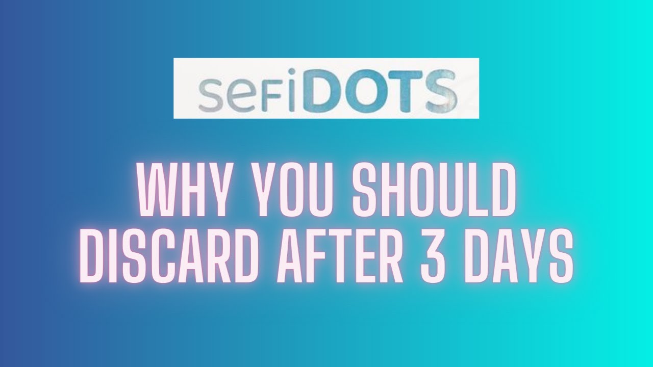 Sefi dot and aluminum - Why it should be discarded after 3 days - YouTube