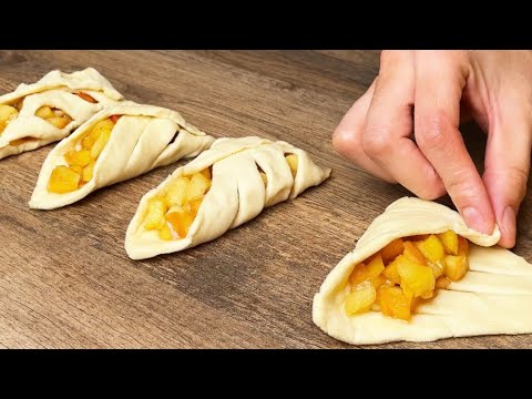 Sie haben Blätterteig und 2 Äpfel! Der einfachste Weg, ein Dessert zuzubereiten!