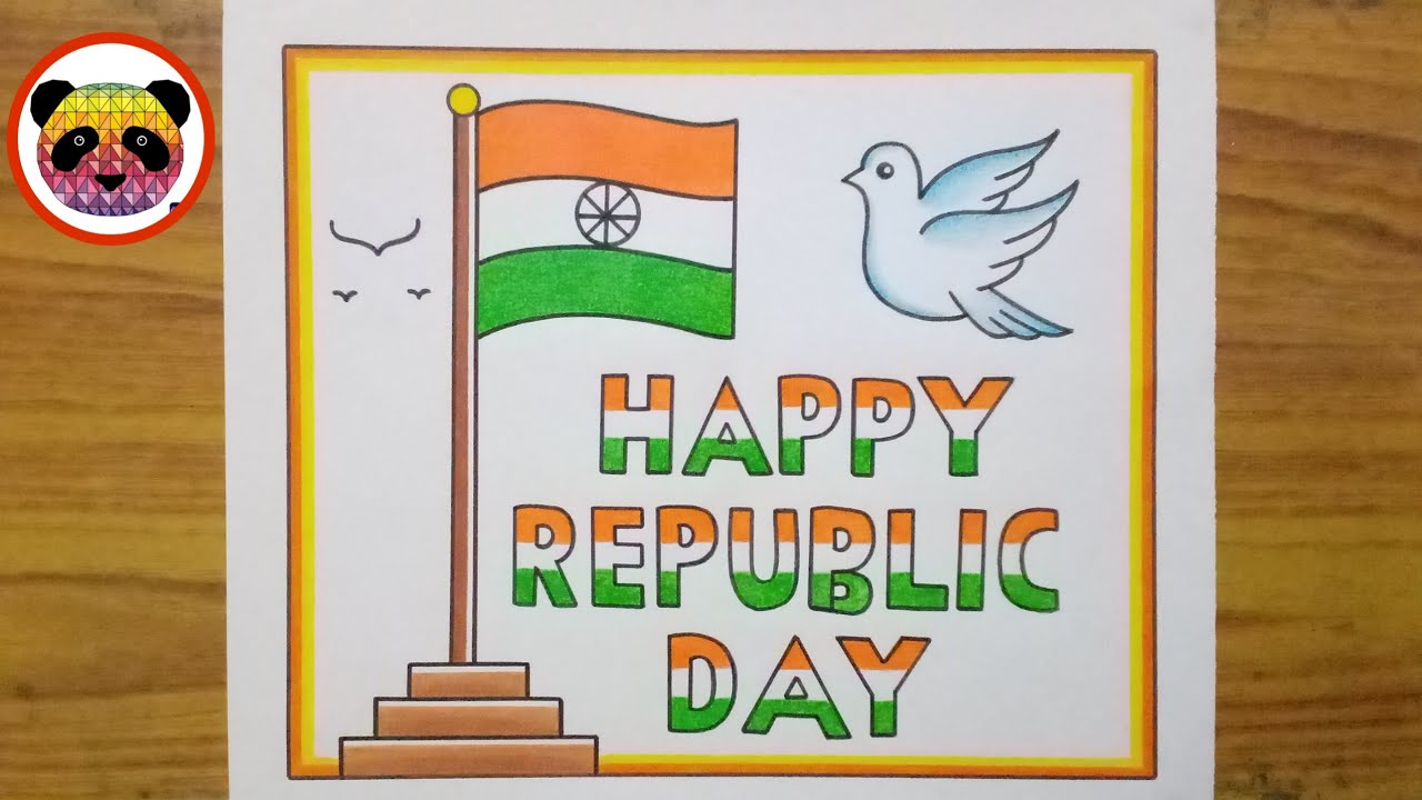 Republic Day Drawing Easy Steps / Republic Day Poster Drawing ...