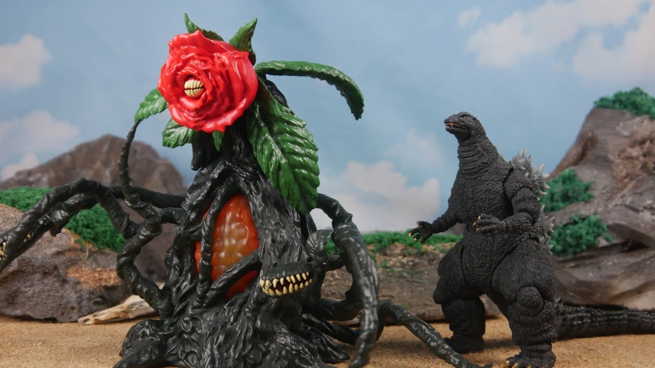 Godzilla VS Rose Biollante (Stop motion sketch) - YouTube