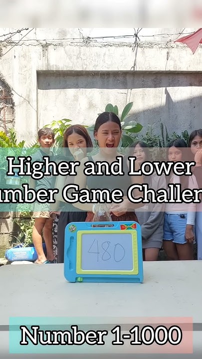 Higher And Lower Number Game Challenge Numbergame Higherandlower Challenge Youtube
