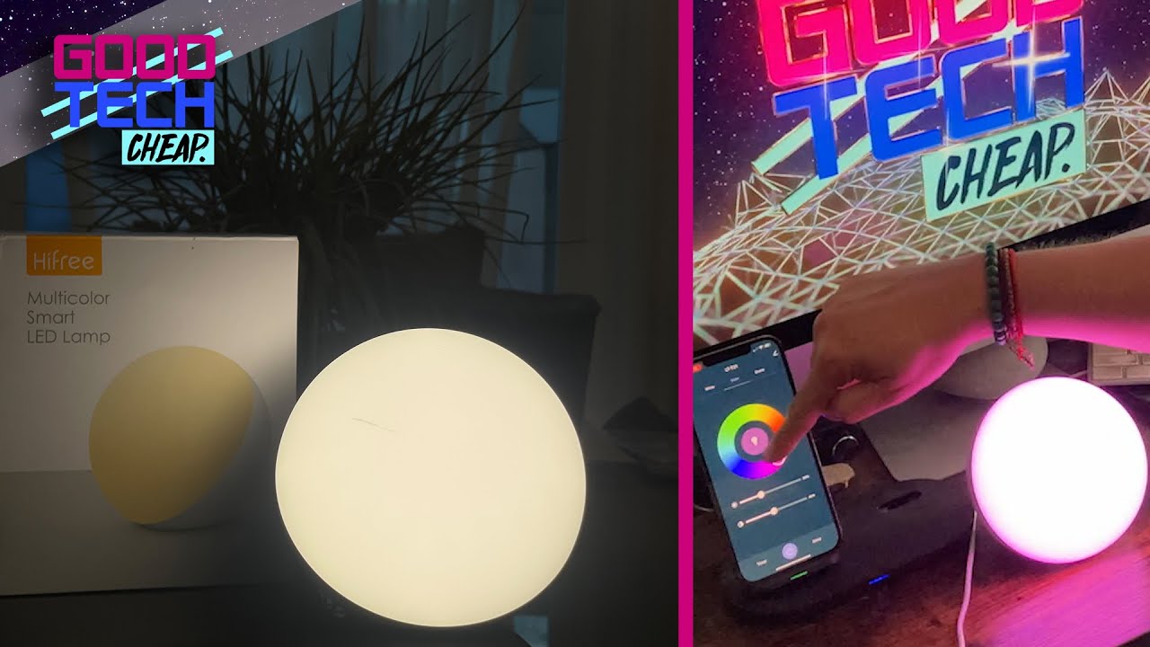 Unboxing Smart LED Bedside Dimmable RGB Color Changing Touch Table Lamp ...
