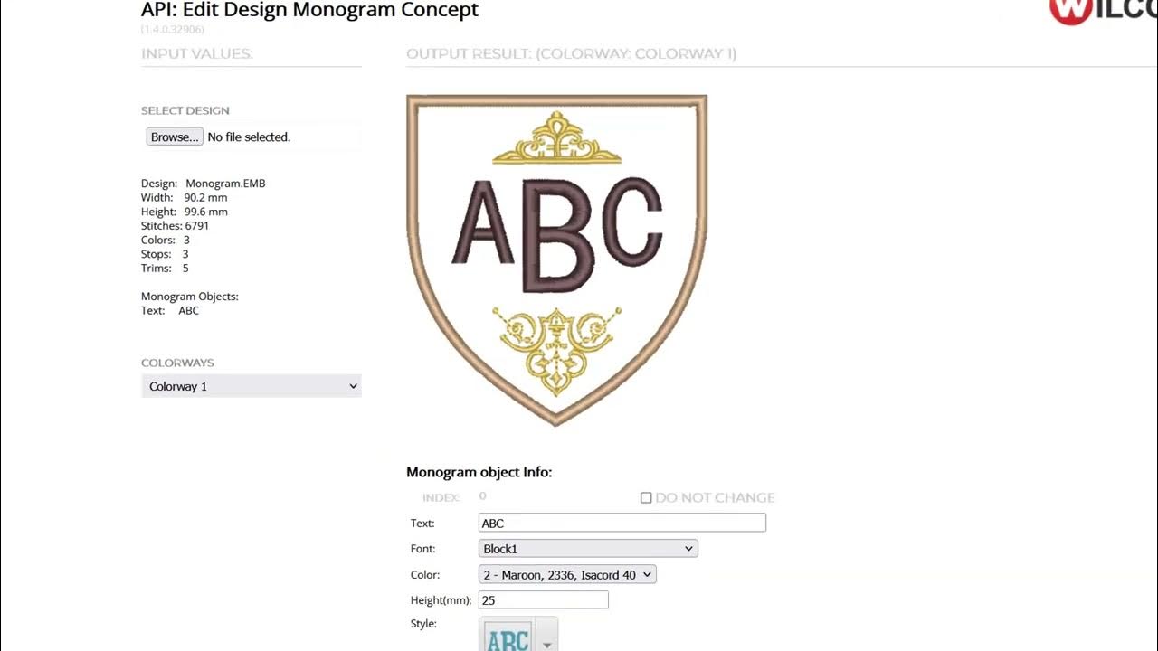 Monogramming Concept - Wilcom Embroidery API - YouTube