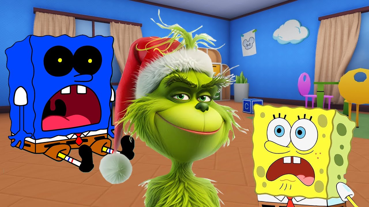 Sundjer Bob i Plavi SundjerBob - U KUĆI KOD GRINČA - Sundjer Bob na ...