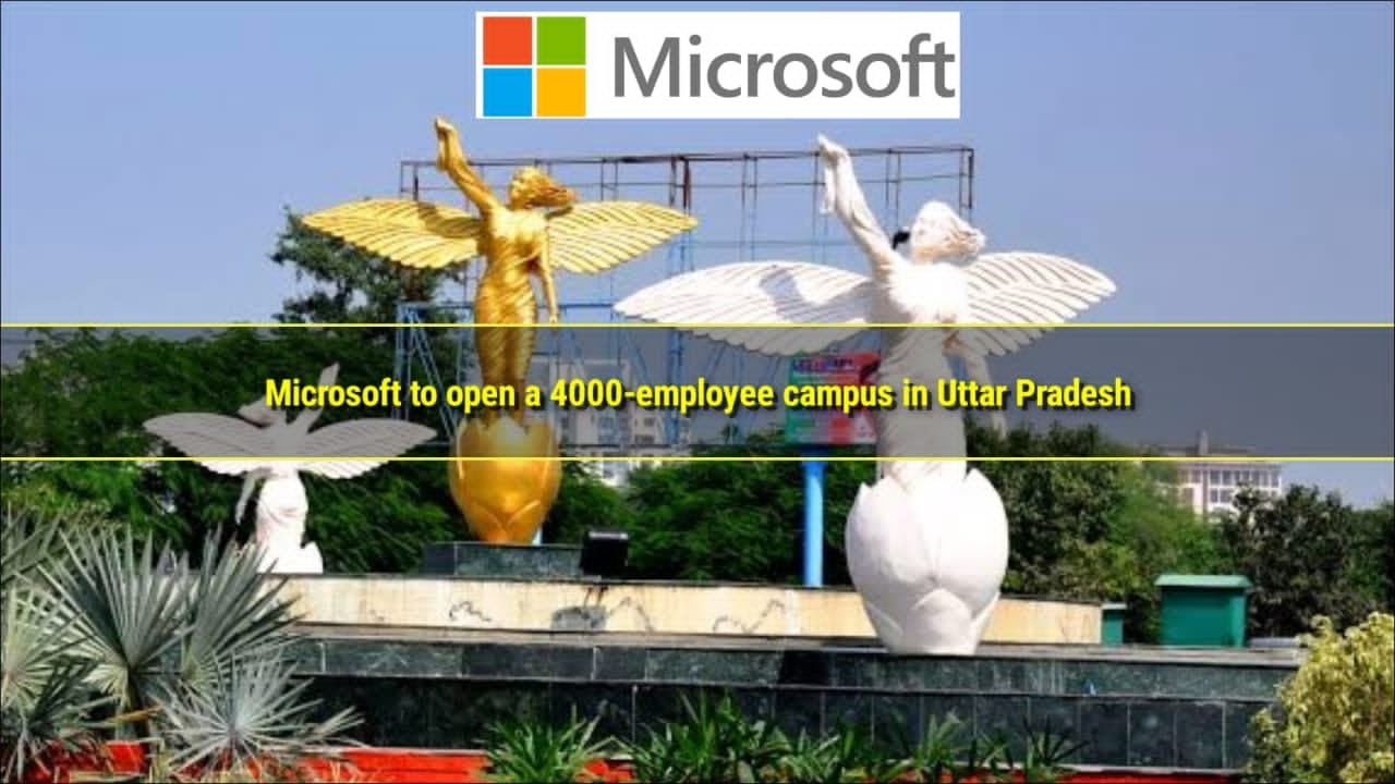 Microsoft to open a 4000-employee campus in Uttar Pradesh | bITeS - YouTube