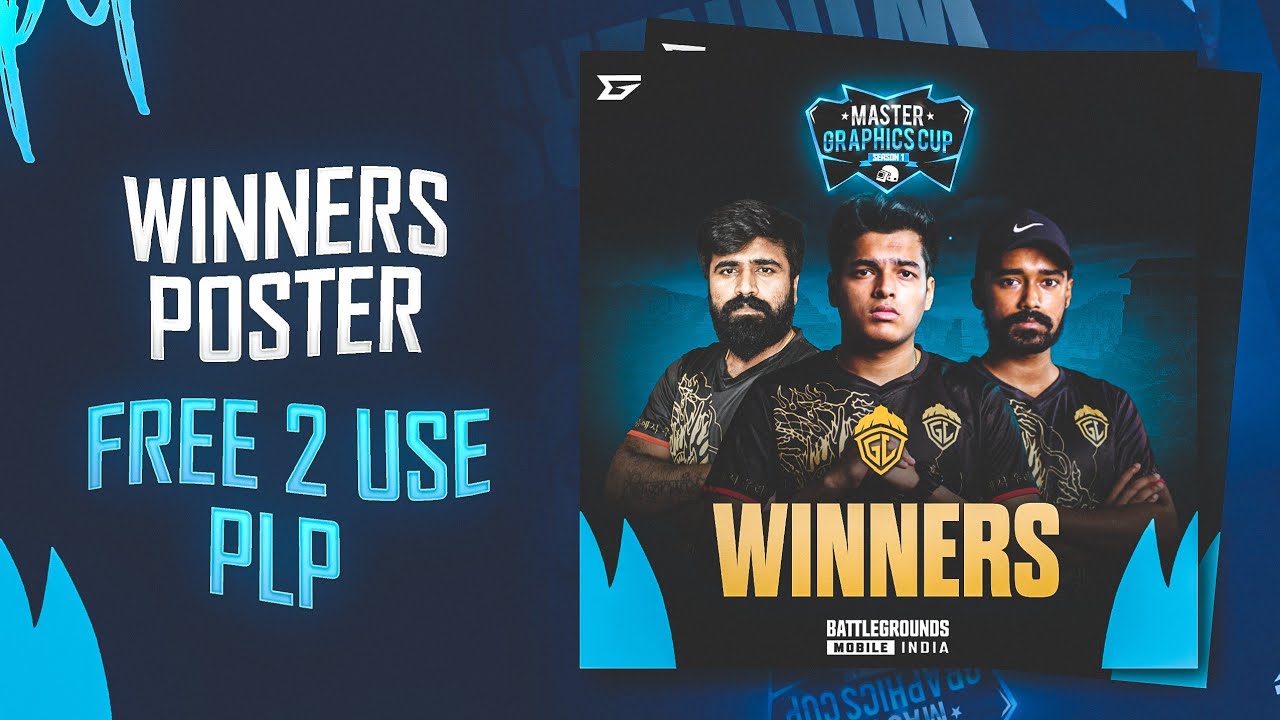 Winners Poster in Pixelab | Free 2 Use Plp File | Master Graphics - YouTube