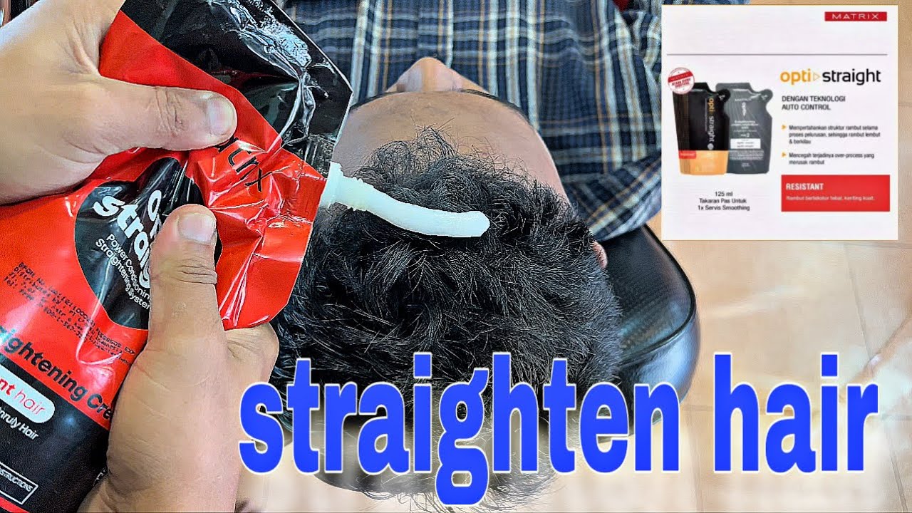 Cara meluruskan rambut cowok - YouTube
