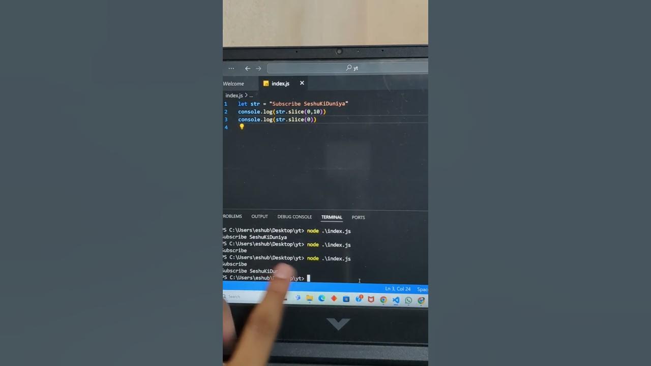 #1 JavaScript Strong Method Slice | JavaScript |@seshukiduniya - YouTube
