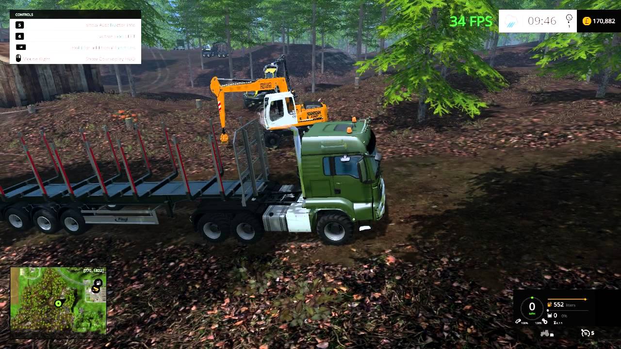 farming simulator 2015 logging without lag at last - YouTube