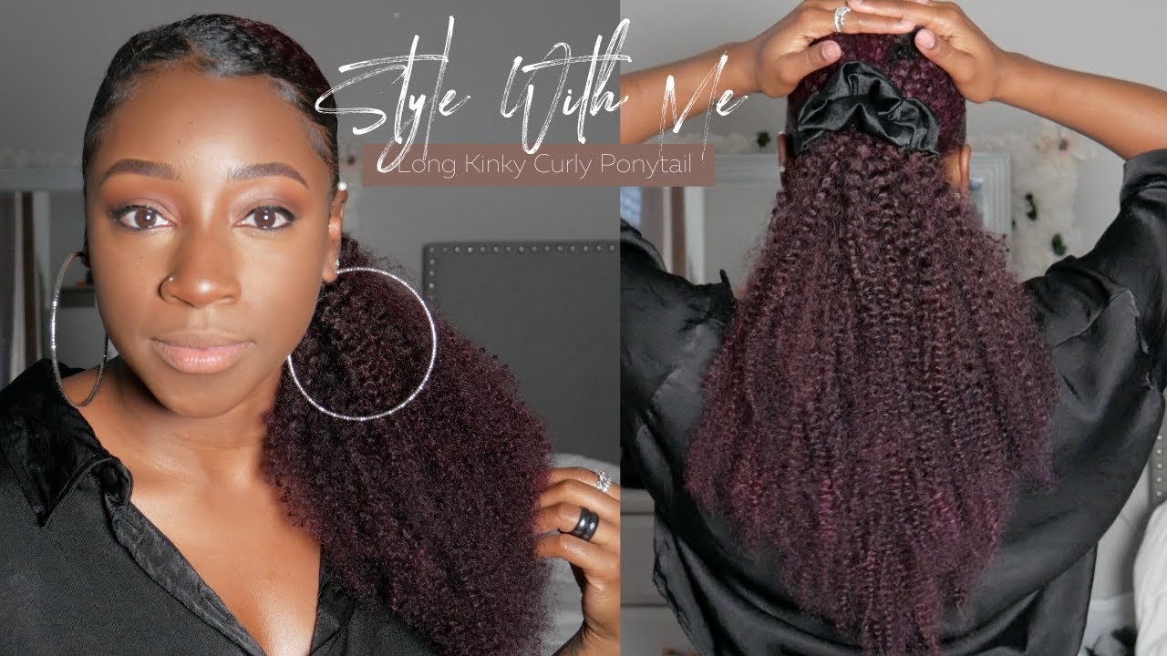 Style With Me | Sleek Extended Ponytail on Natural Hair | Better Length ...