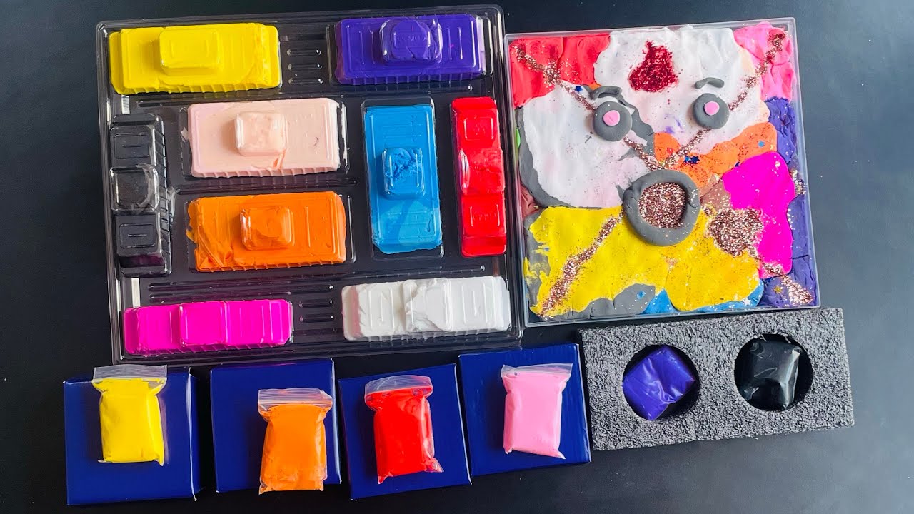 Colourfull Clay Smashing | Clay Character ASMR🎊👨 - YouTube