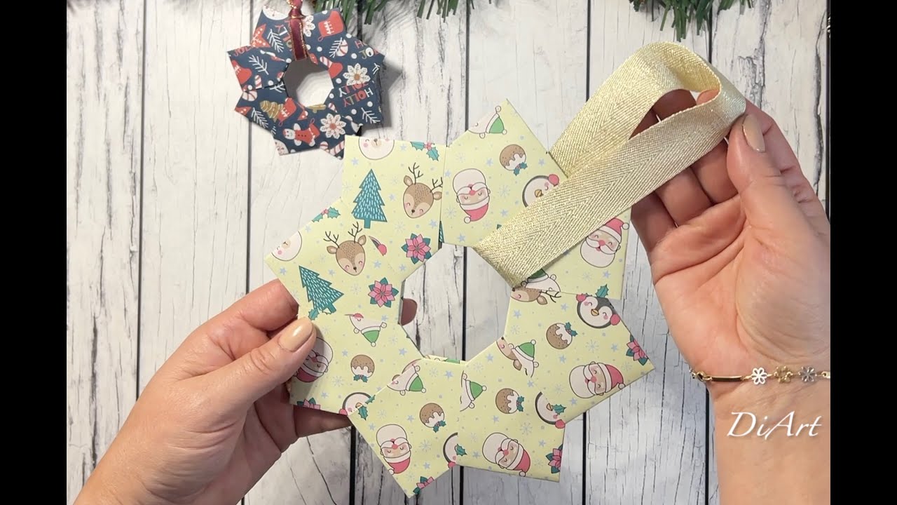 How to Make Paper CHRISTMAS WREATH /Modular ORIGAMI - YouTube