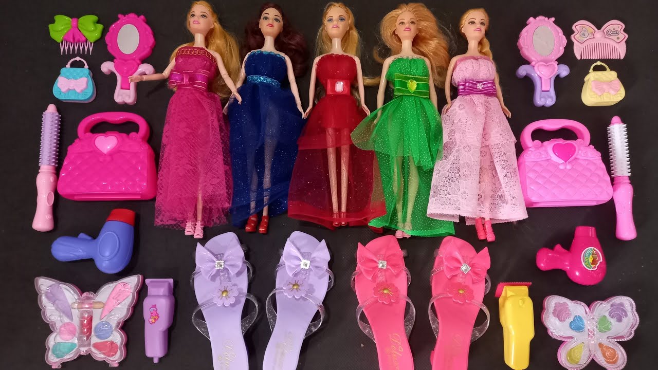 Most Satisfying w/ Unboxing Most Beautiful Princess Barbie Doll Makeup ...