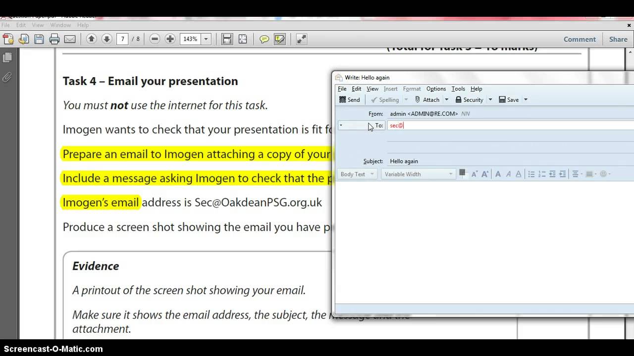 Functional Skills ICT - Level 1, Test 1, Task 3 - YouTube