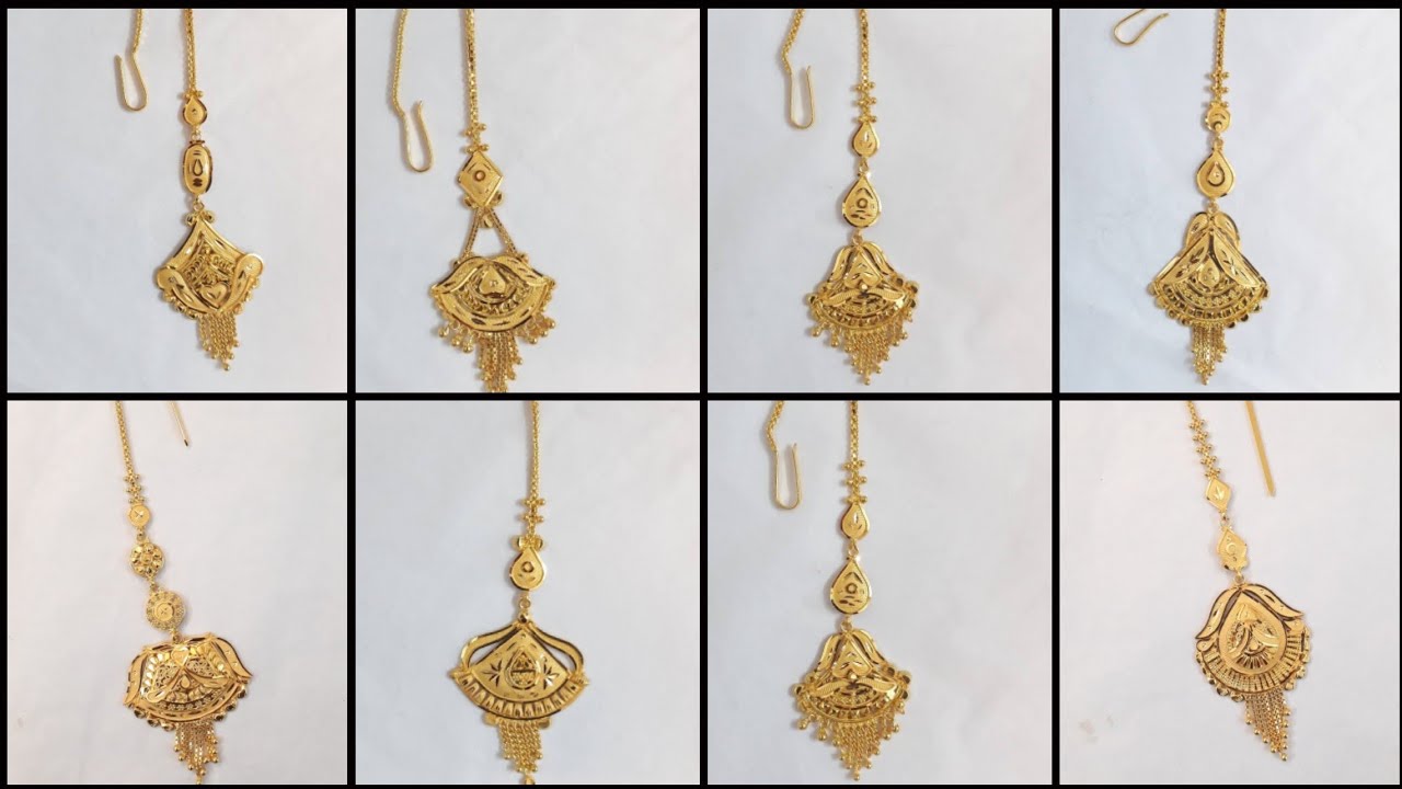 Beautiful Light Weight Gold Bridal Mangtika Design || Light Weight ...