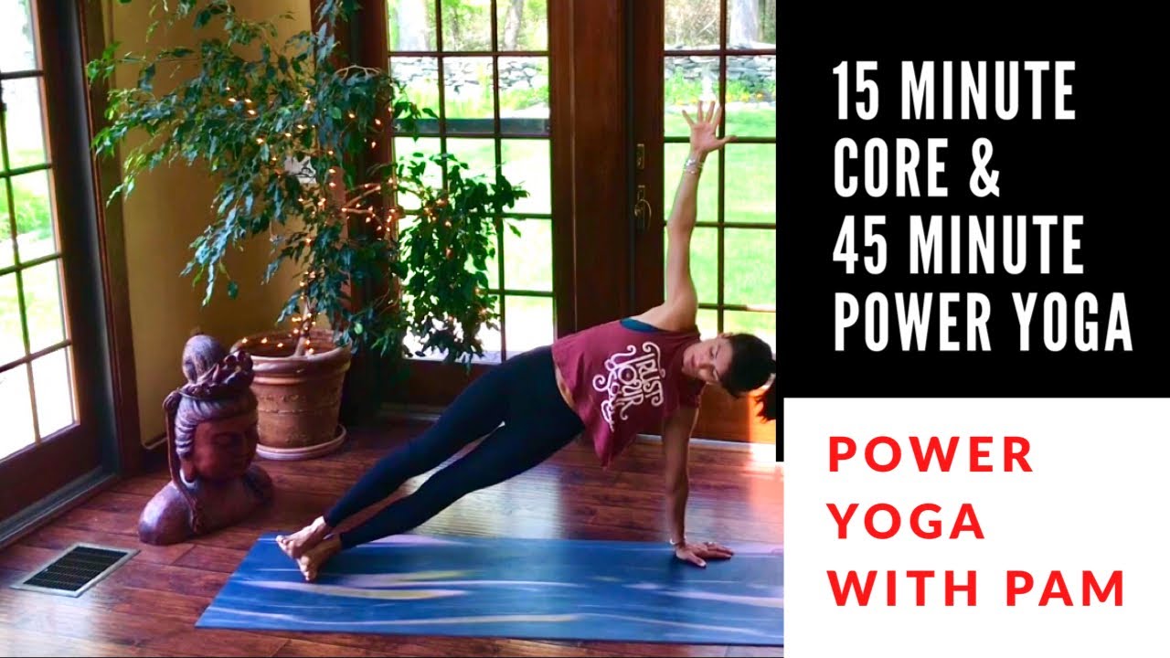 Power yoga w/ 15 core workout - YouTube