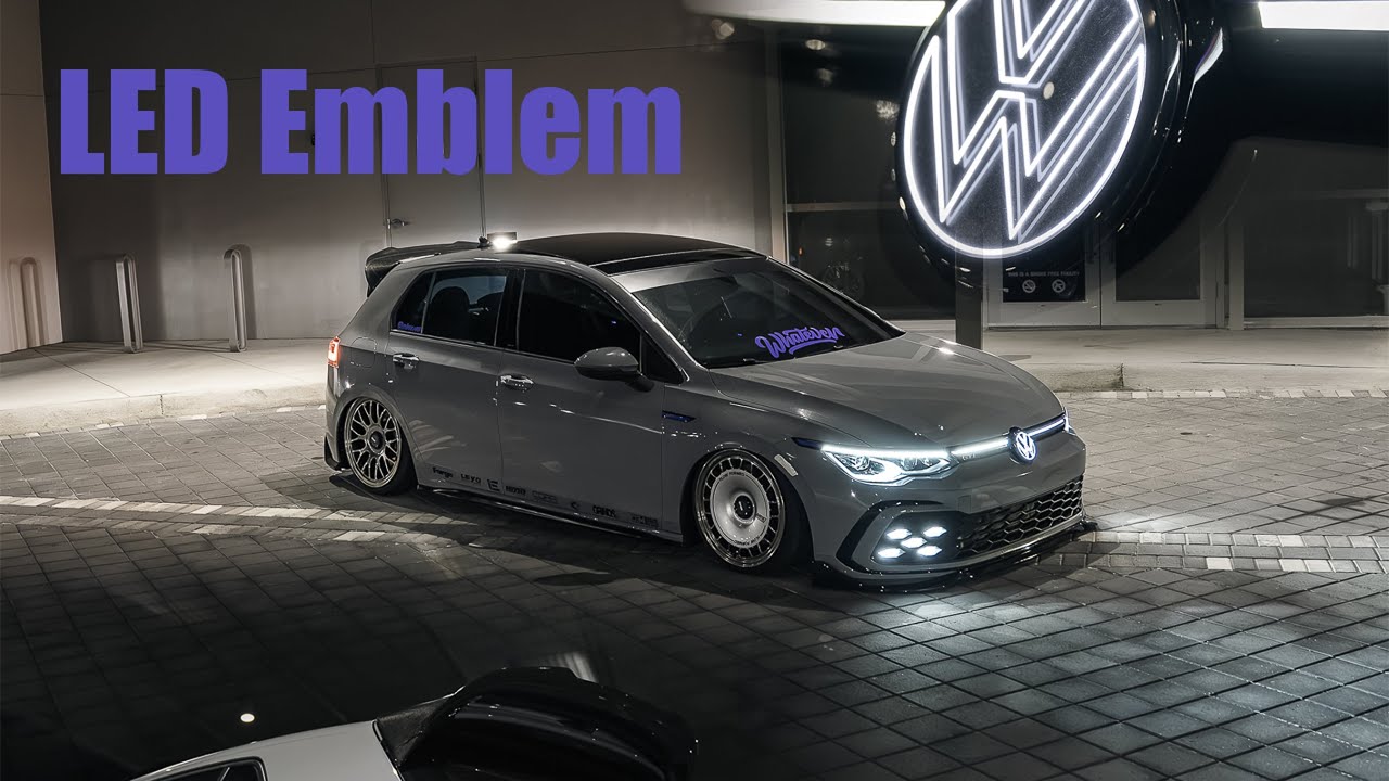 VW Mk8 GTI Led Emblem Install Tutorial/Review - YouTube
