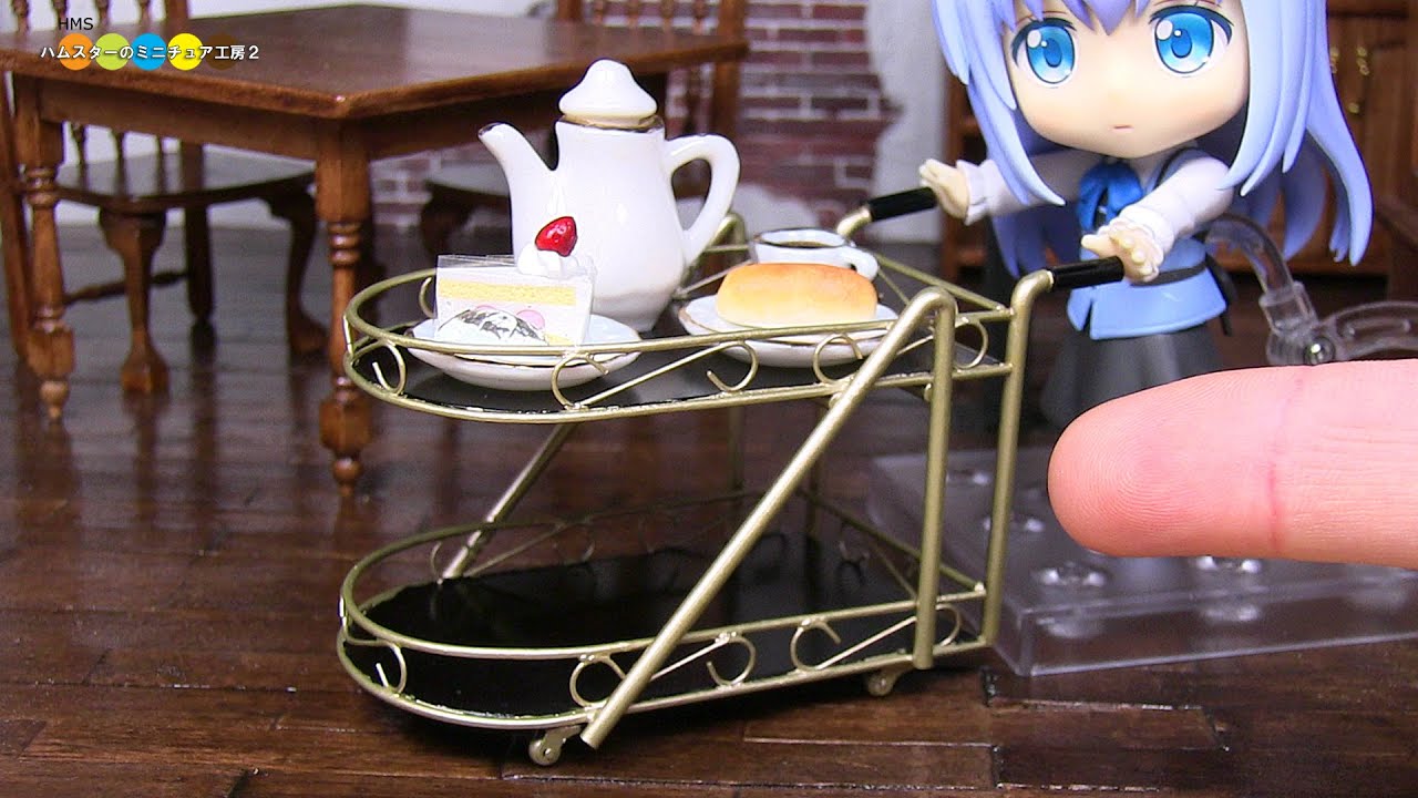 DIY Miniature Tea cart ミニチュアティーカート作り - YouTube