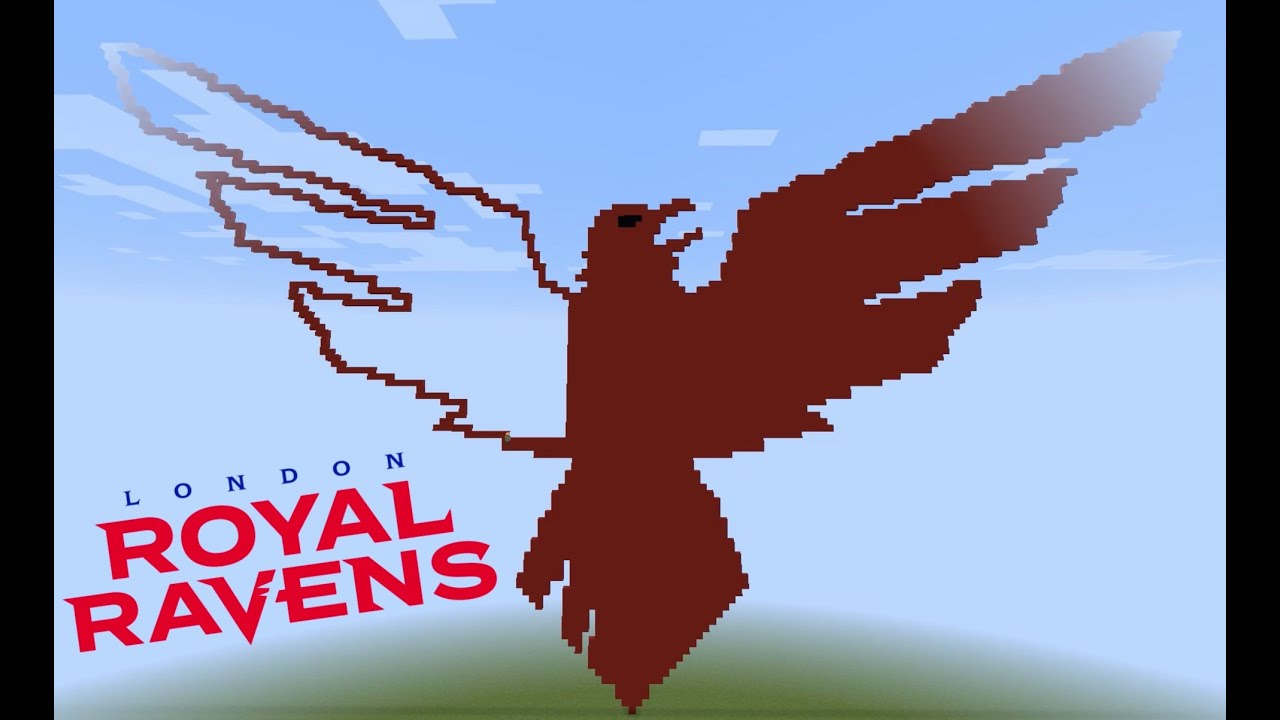 I attempted to create the London Royal Ravens Logo - Minecraft - YouTube