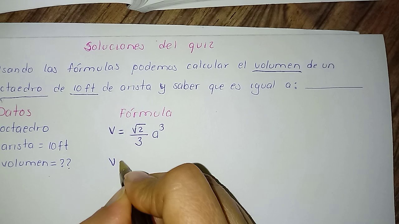 Volumen de un octaedro - YouTube
