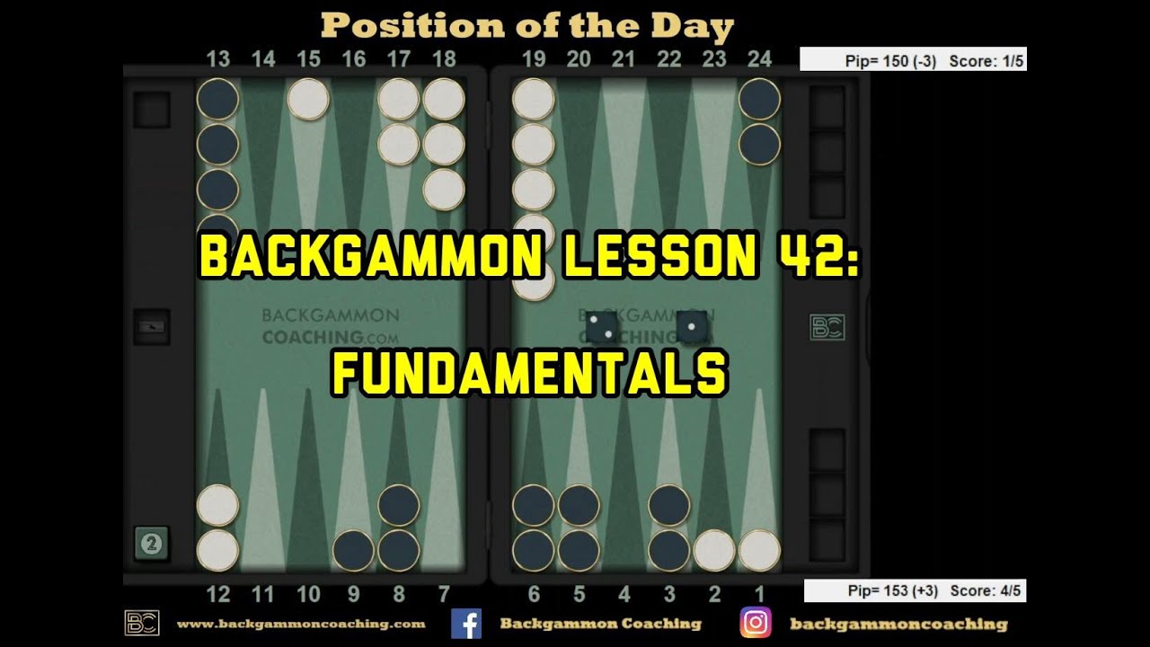 Backgammon - Position of the Day: 42 - Fundamentals - YouTube