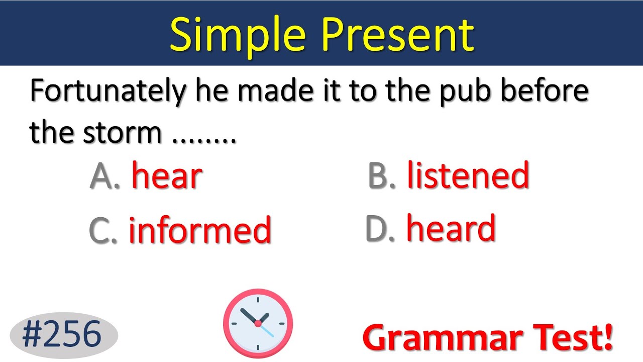Tense Questions and Answers| Simple English Test | Must study grammar ...