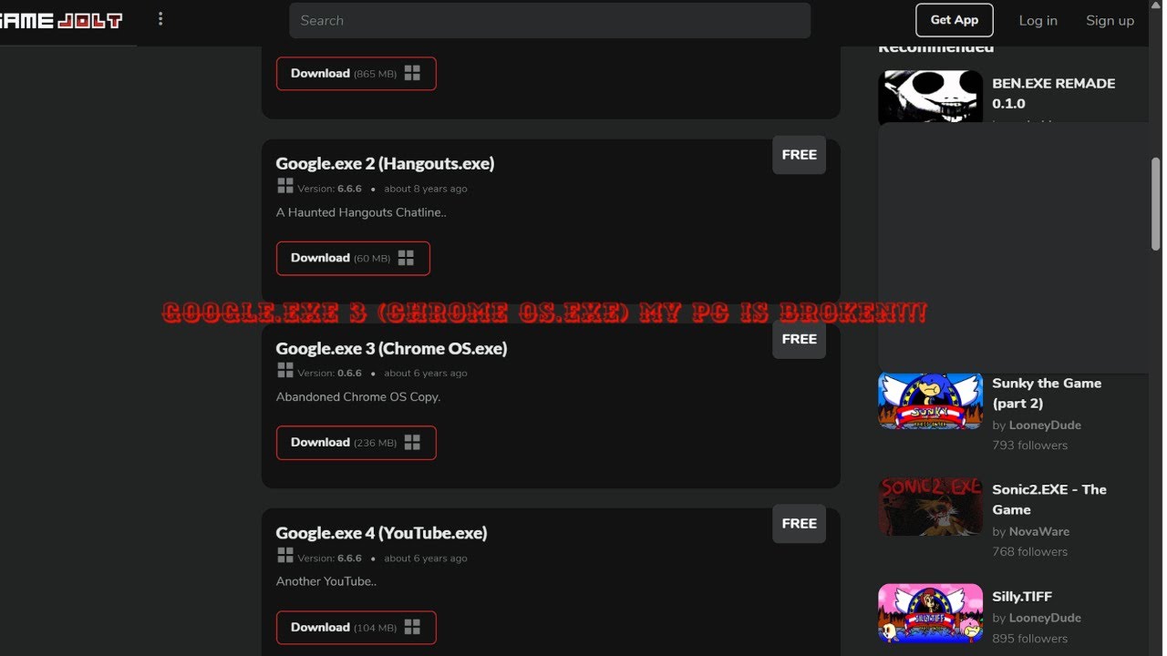 Google.exe 3 (Chrome OS.exe Installer) Download. (My PC is broken the ...