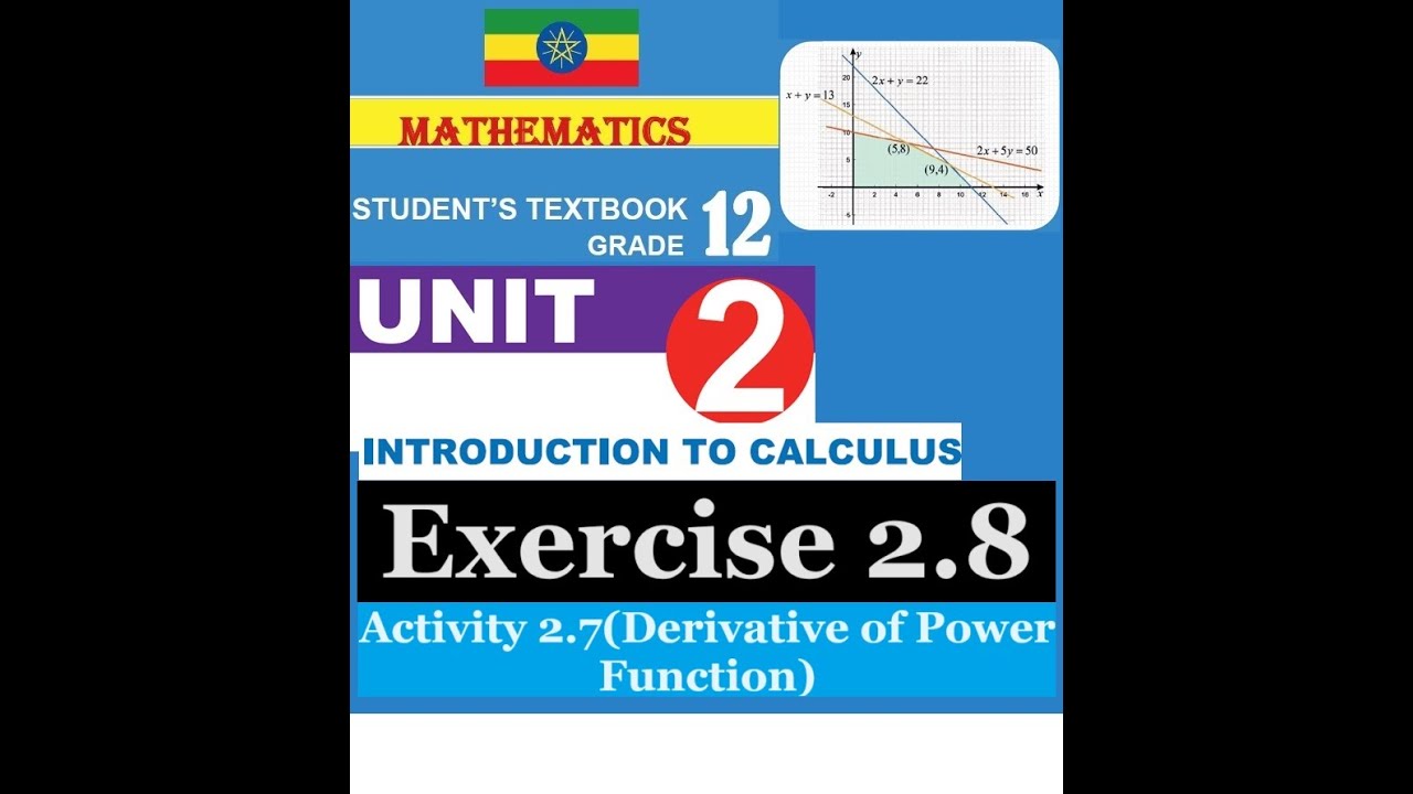 Mathematics Grade 12 Unit 2 Exercise 2.8 & Activity 2.7(derivative of power function) - YouTube