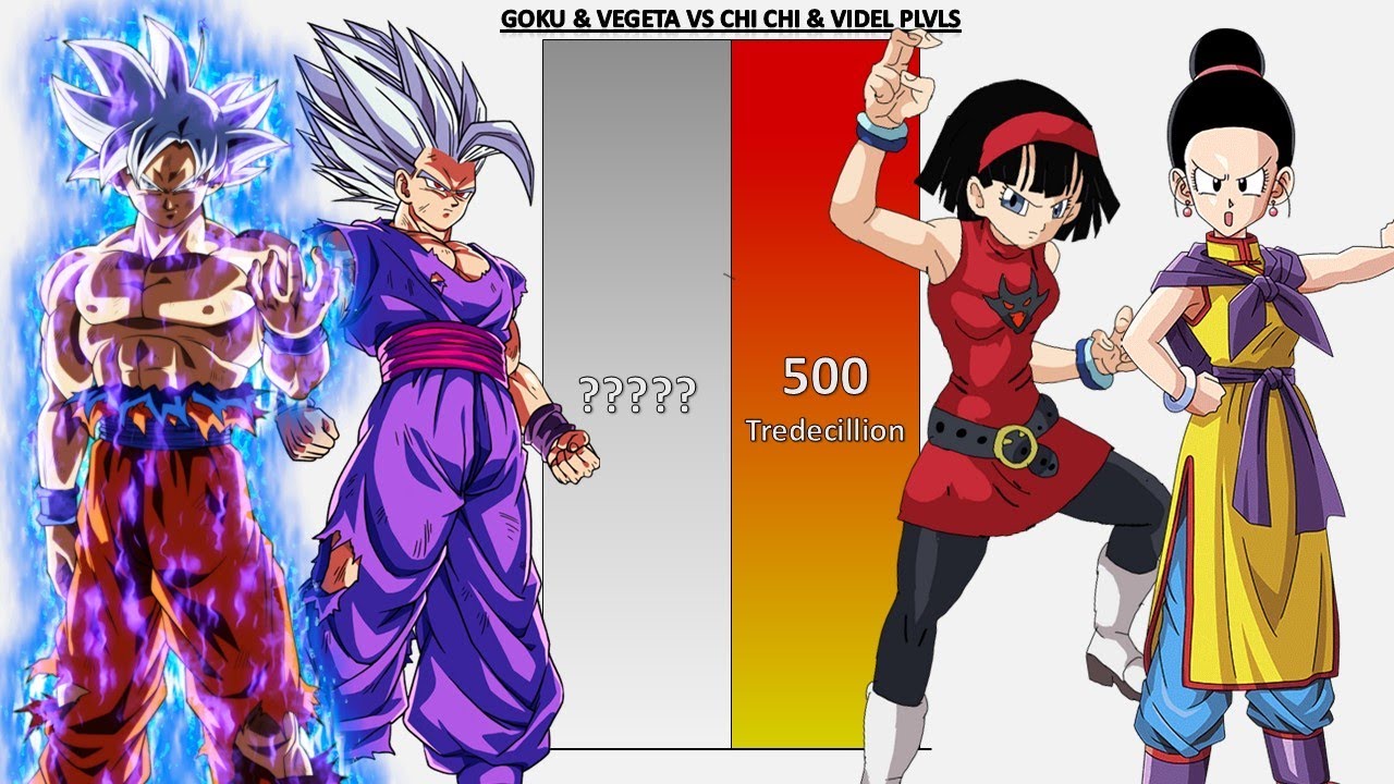 Goku & Gohan VS Chi Chi & Videl POWER LEVELS - DB/DBZ/DBGT/DBS - YouTube
