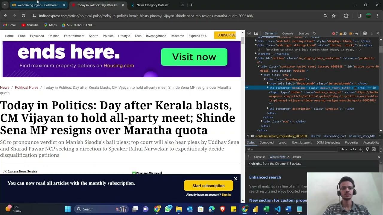 Web Scraping and Sentimental Analysis | Web Mining | Python - YouTube