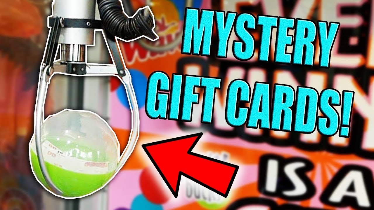 Won Mystery Gift Cards from the Claw Machine! - YouTube