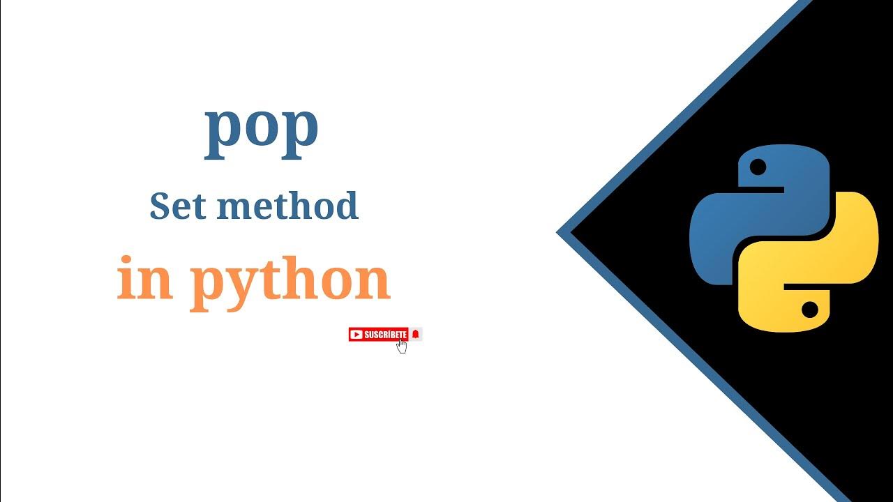 (RK) Set pop() method in python - YouTube