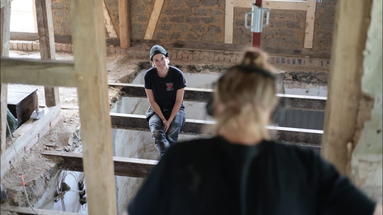 Rebuilding the kitchen floor (Rescuing a 120 year old house) - YouTube