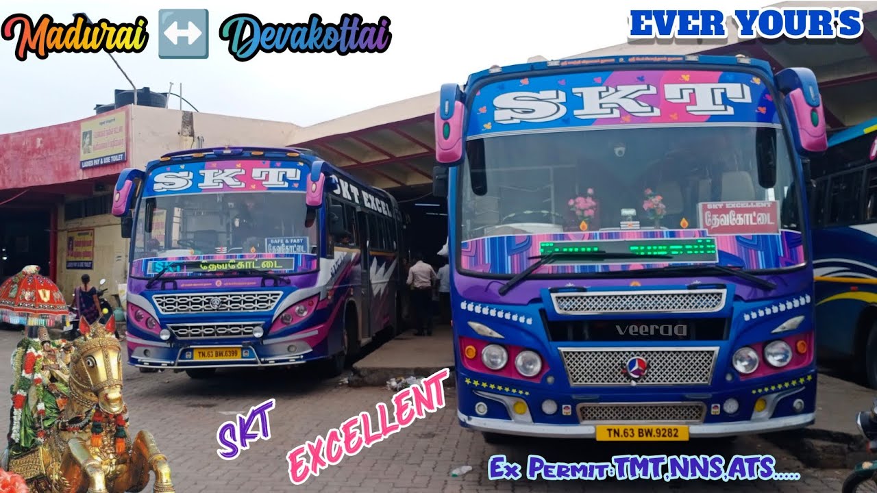 🌠 SKT Excellent Bus Transport Devakottai 💥 Cabin Ride Time Table 🏆 ...