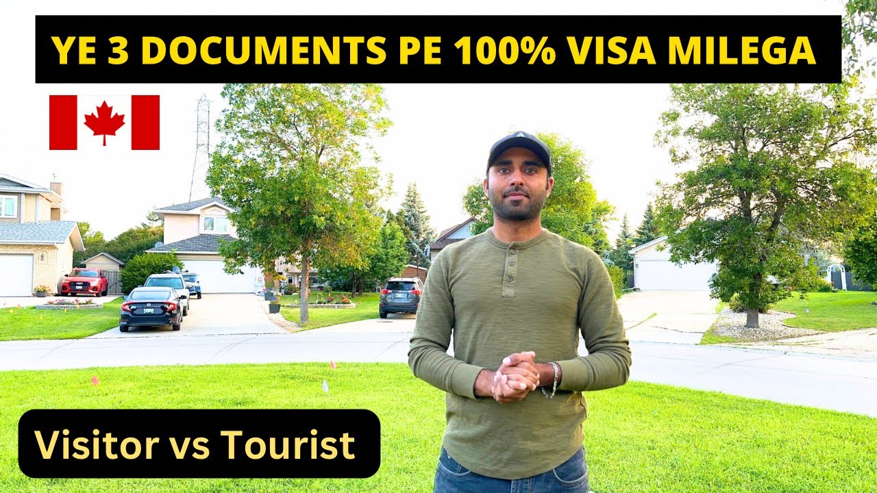 How to get Canada Tourist/Visitor Visa from India || 3 Major Documents ...