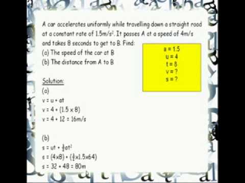 Motion of a particle in a straight line - YouTube