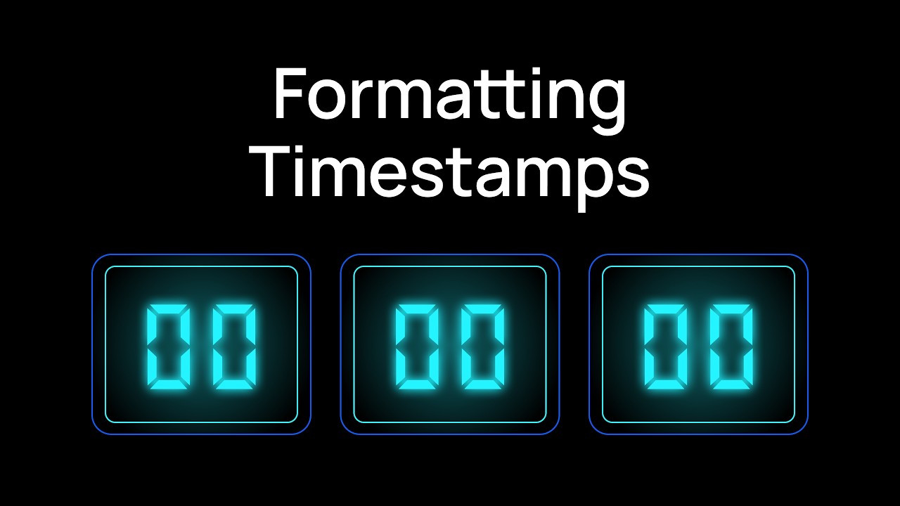 Formatting Timestamps - YouTube