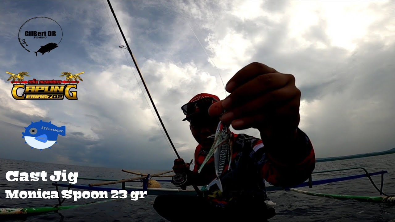 MANCING PAKAI MONICA SPOON 23 GR | CAST JIG | KARANG DANGKAL - YouTube