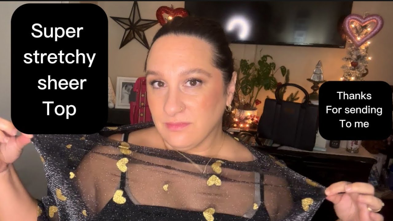 Love this Valentines stretchy sheer top - YouTube