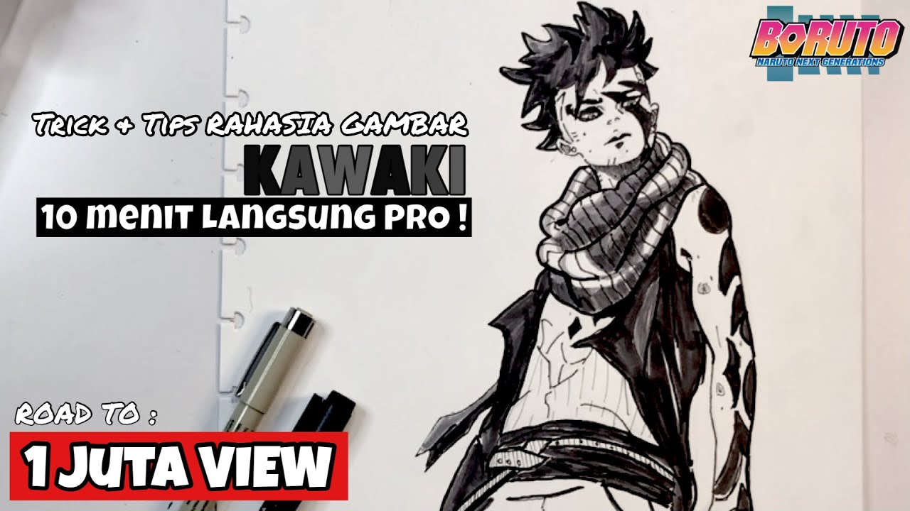 How to draw KAWAKI [ BORUTO ] | MRZ | - YouTube