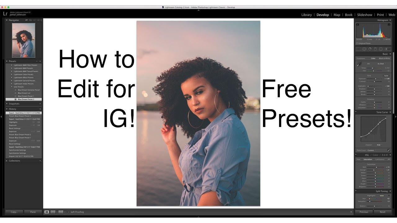 How to edit for instagram In depth adobe lightroom tutorial Free ...