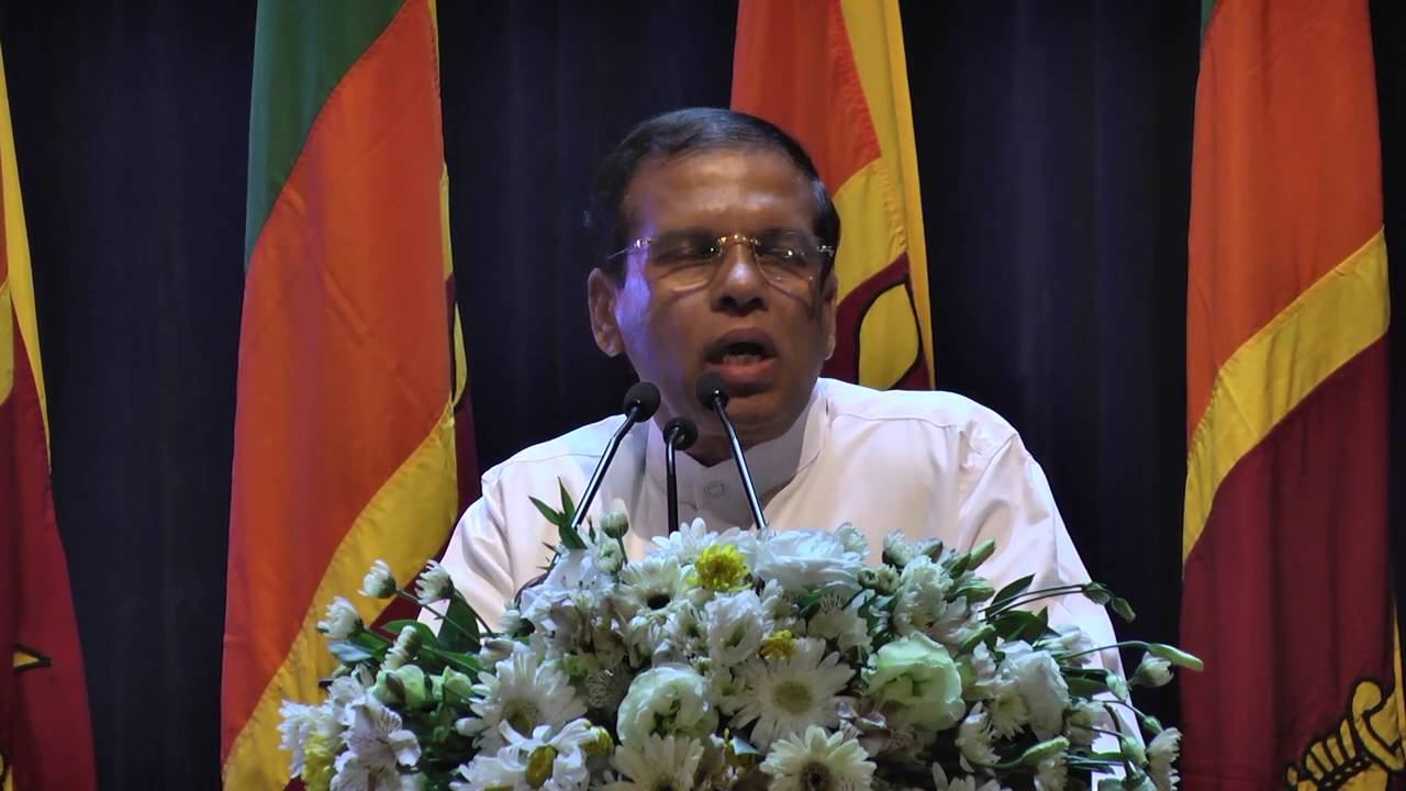 President Maithripala Sirisena delivering the Lalith Athulathmudali ...